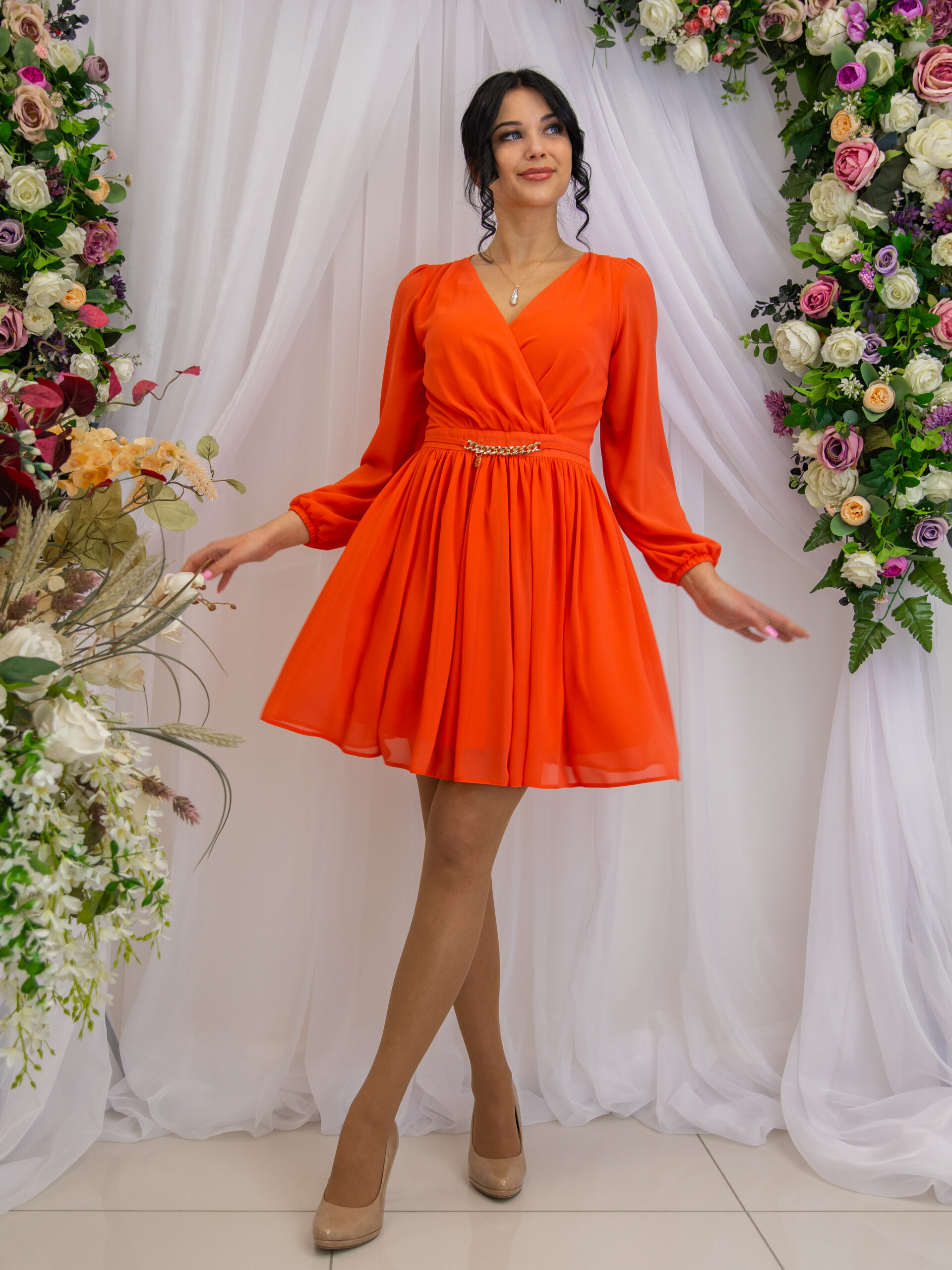 Saules Griezuma Kleita Saules Zieds Glamour Style