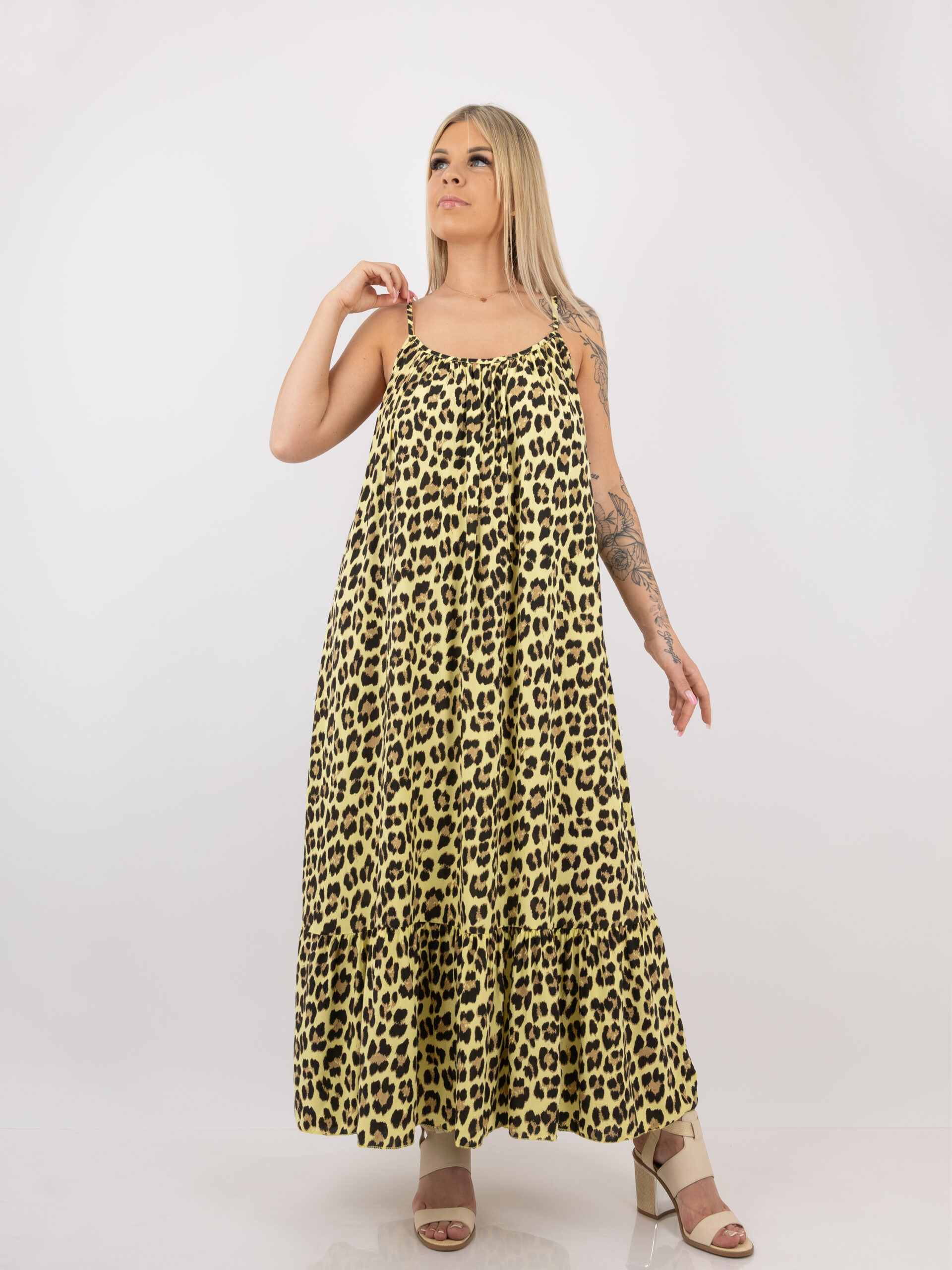 Kleita "Dzeltenais leopards" - Glamour Style