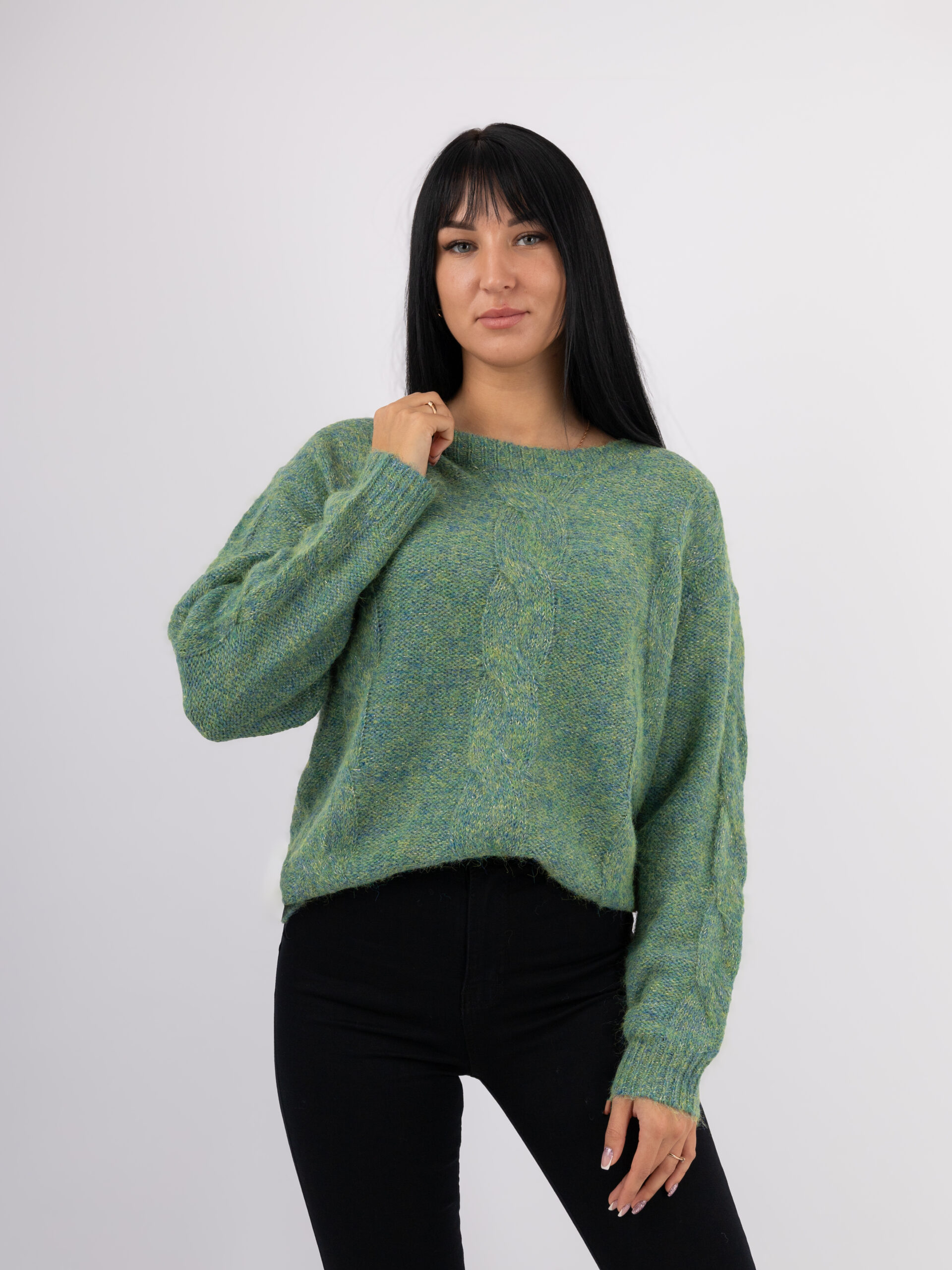 Adīts džemperis ar mirdzumu - Glamour Style