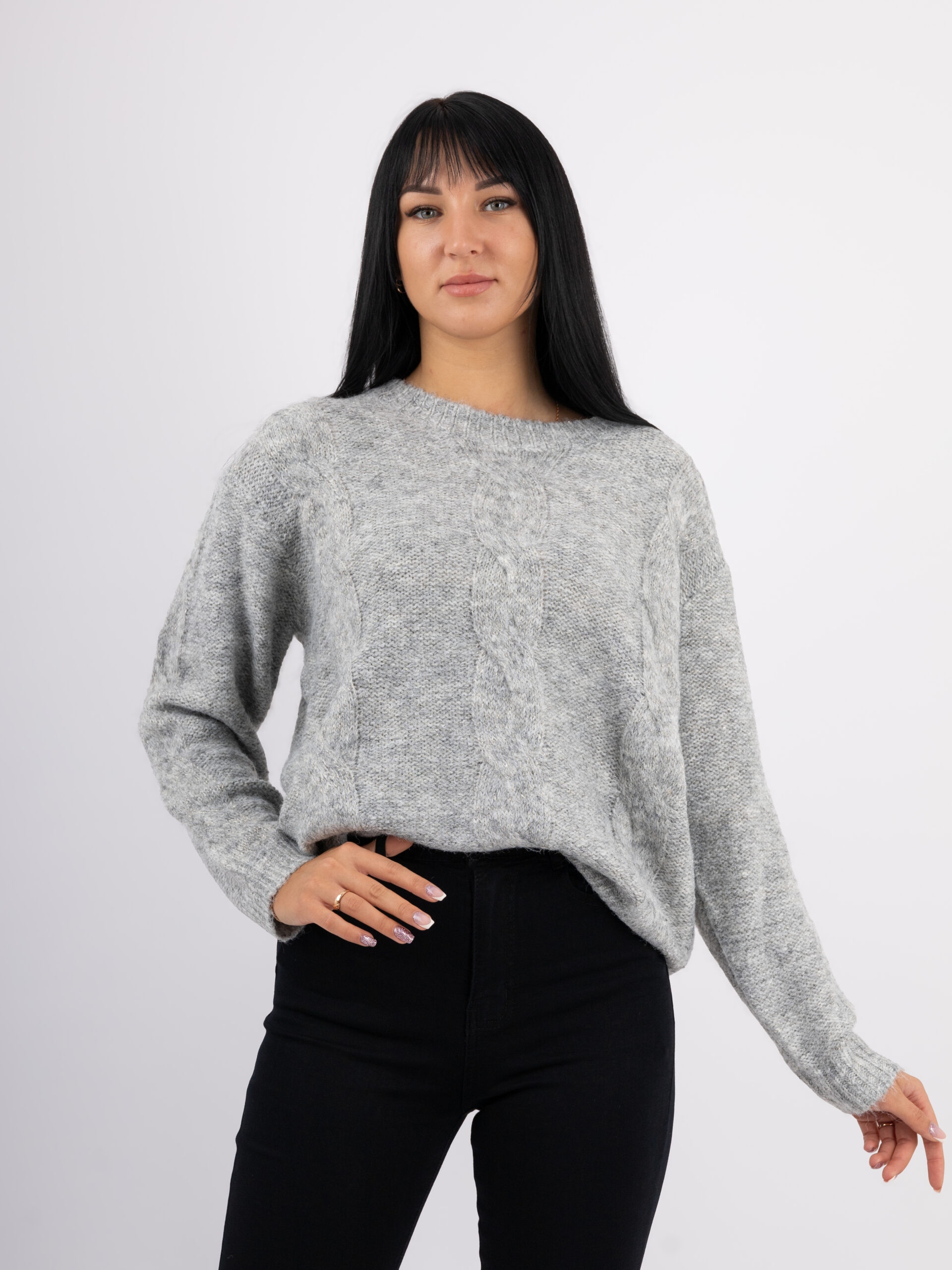 Adīts džemperis ar mirdzumu - Glamour Style